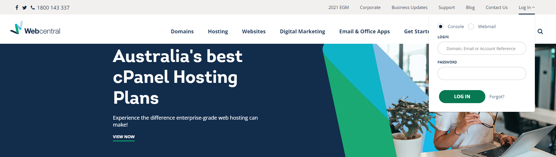 How to log in to your Webcentral account